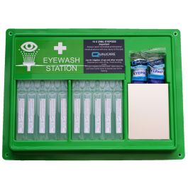 Eye Wash Station Inc 10 Pods With Mirror & Sign - First Person Medical